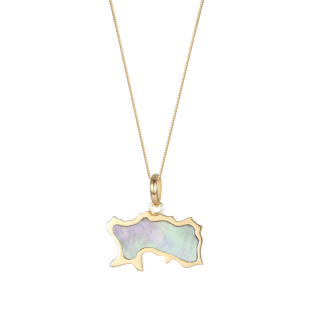9ct Gold Jersey Ormer Shell Island Pendant - OGN06 - Jersey Inspired