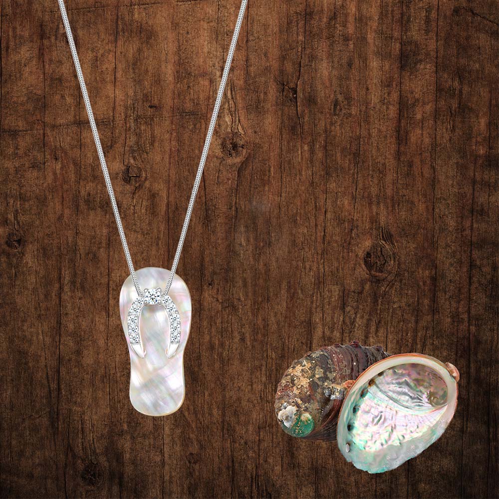 Crystal Flip Flop Necklace- ORN20 - Jersey Inspired