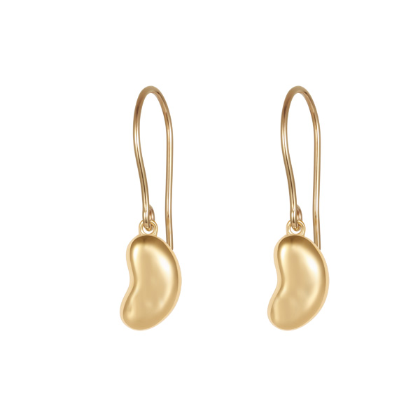 9ct Gold Jersey Bean Drop Earrings - GBE01 - Jersey Inspired