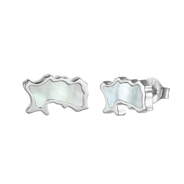 Jersey Ormer Shell Island Stud Earrings - ORIE01 - Jersey Inspired
